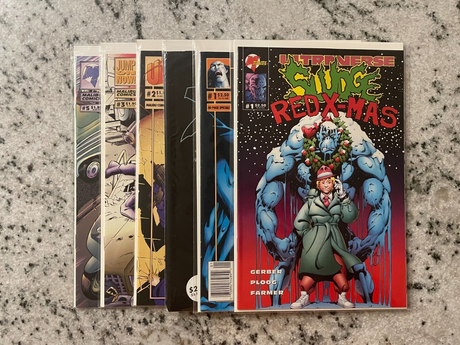 6 Malibu Ultraverse Comics Sludge Red X-Mas 1 1 Solitaire 1 2 3 5 NM ...