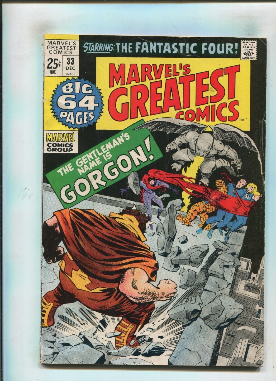 Marvel's Greatest Comics #33 (4.0) Gentleman's Name IS Gorgon!! 1971 ...
