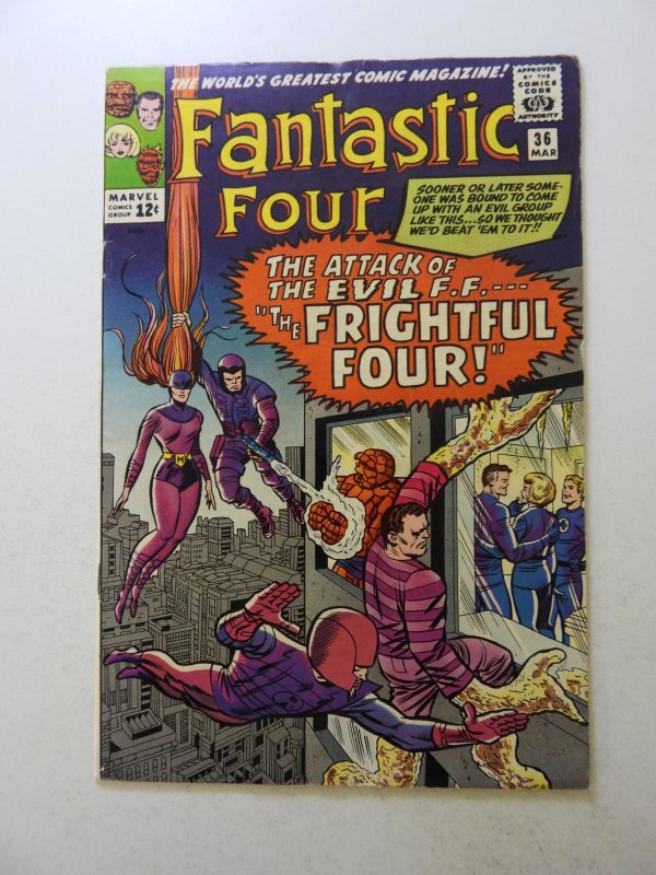 Fantastic Four #36 (1965) 1st appearance of Frightful Four FN+ ...