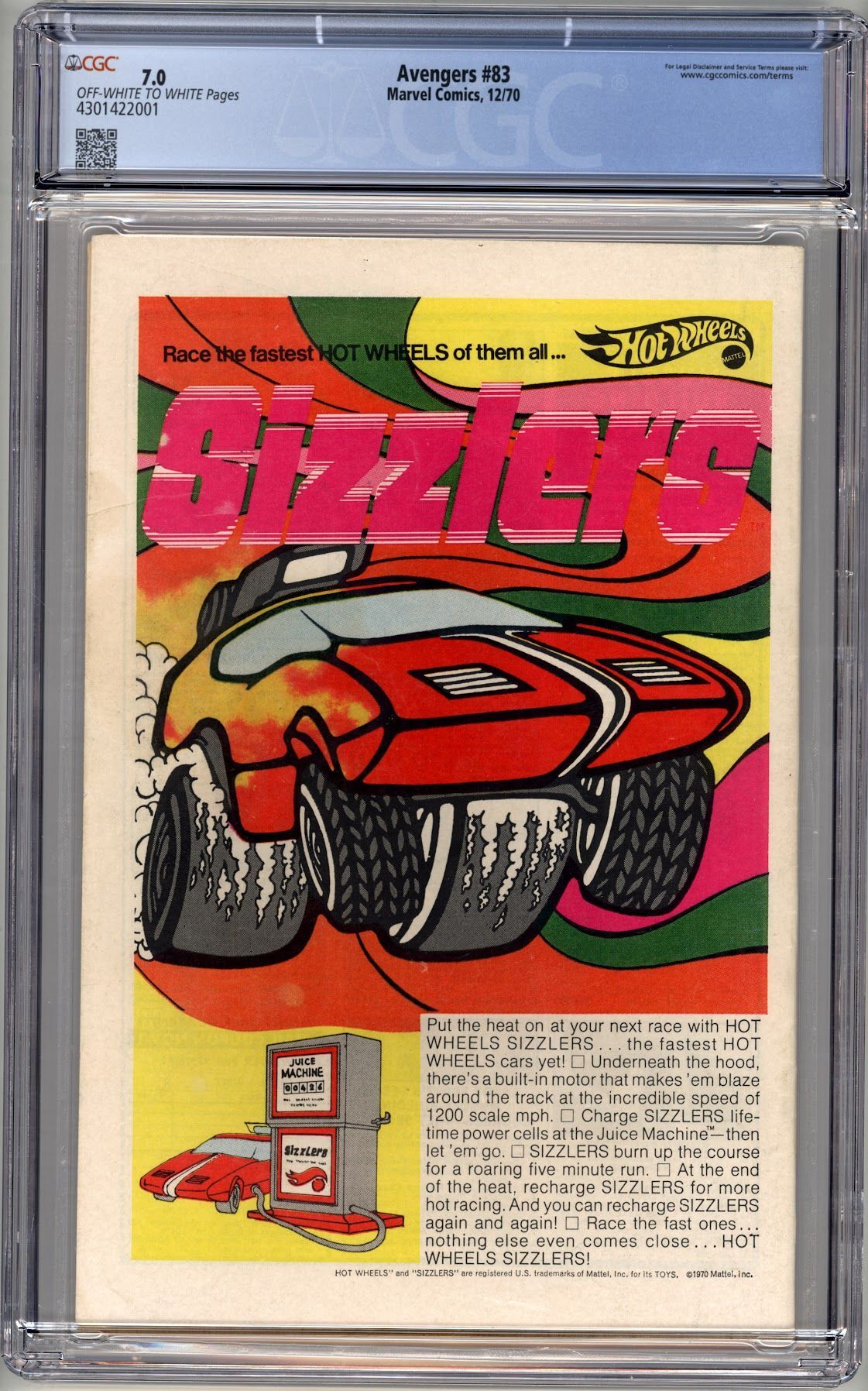 The Avengers #83 (1970) CGC 7.0 FN/VF Lady Liberators Appearance ...