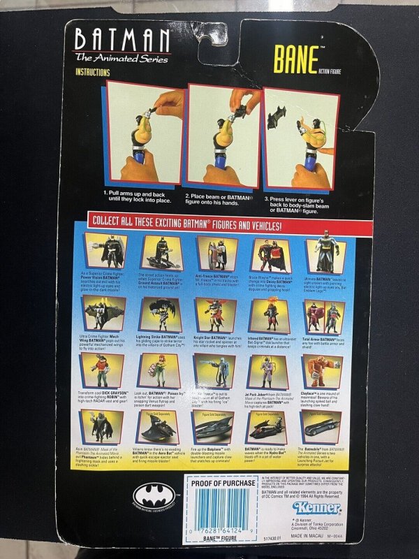 Batman the Animated Series Bane with Body-Slam Arm Action and Venom ...