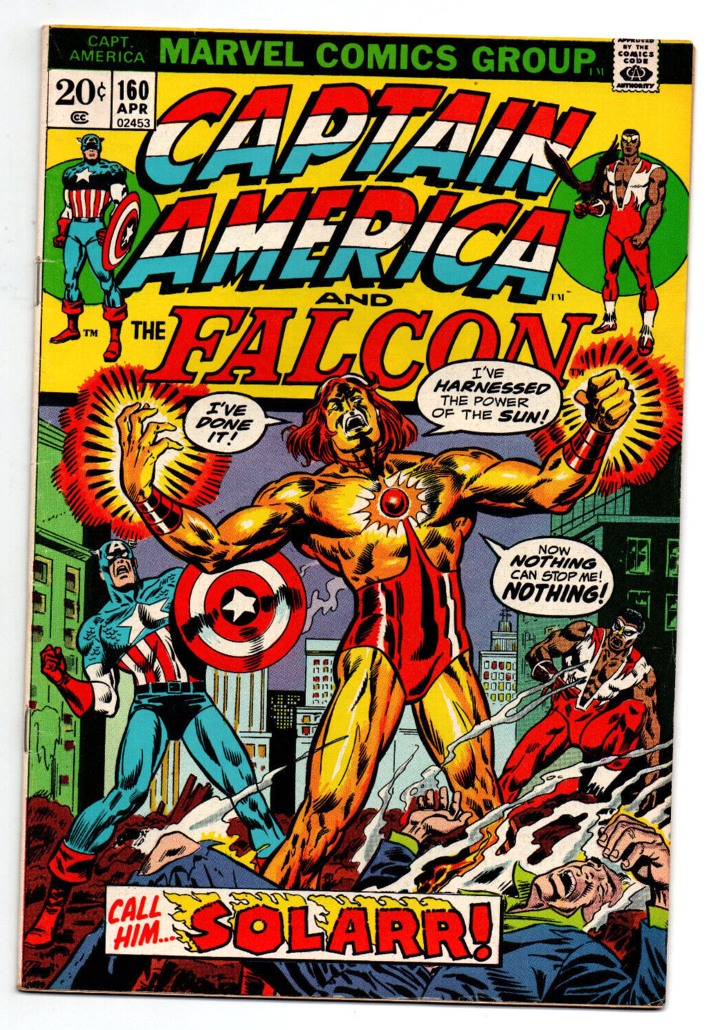 Captain America #160 - 1st appearance Solarr - Falcon - 1973 - FN ...