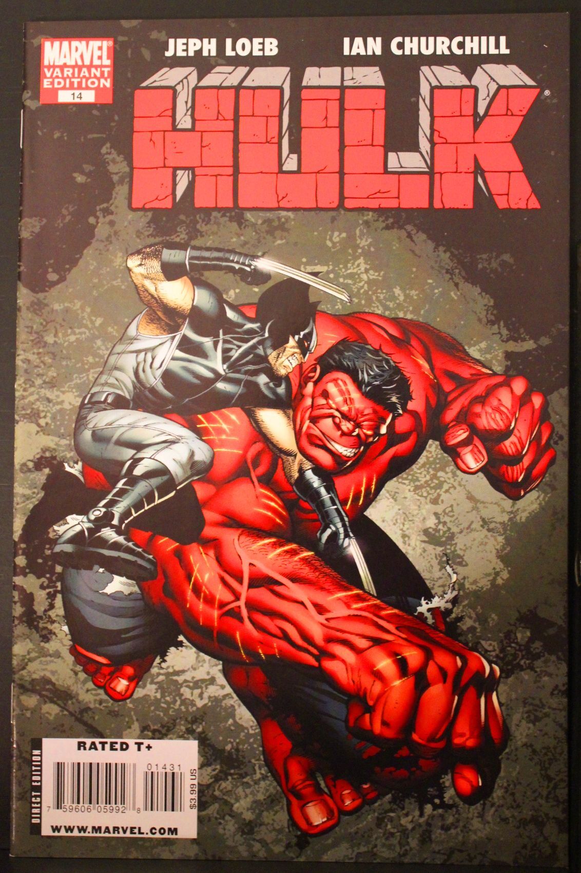 Hulk #14 Variant Cover (2009) KEY 1st Wolverine vs Red Hulk ~Homage ...