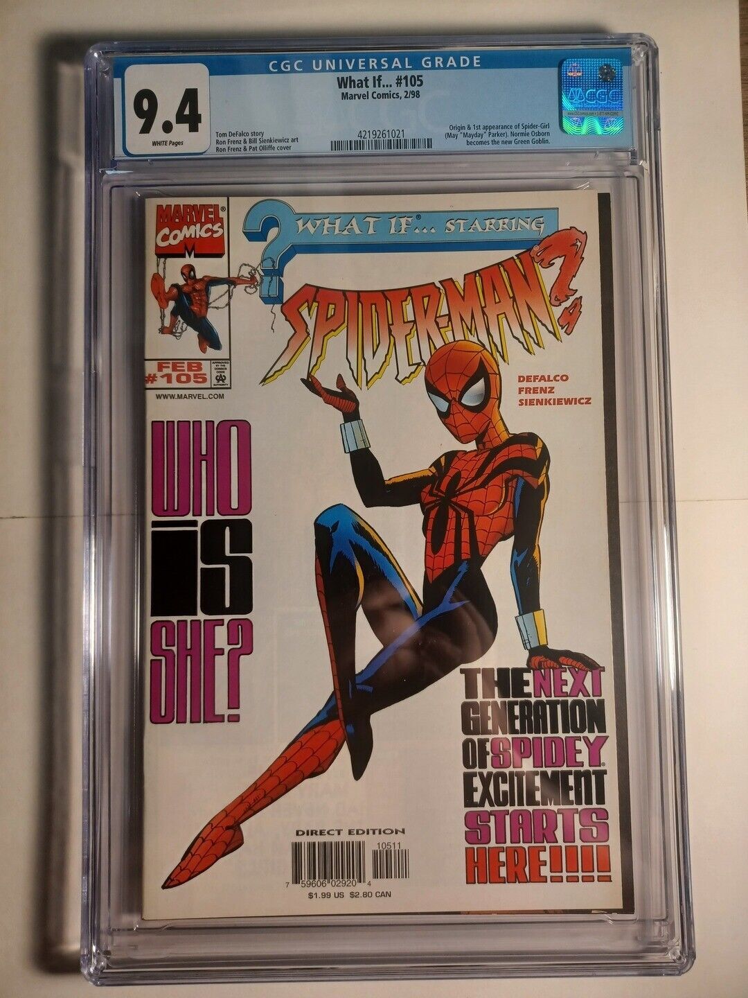 What If #105 CGC 9.4 1st Spider-Girl Marvel Comics c1b | Comic Books ...