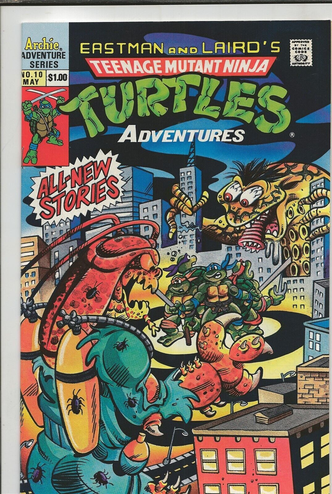 TMNT Adventures #10 ORIGINAL Vintage 1990 Archie Comics | Comic Books ...