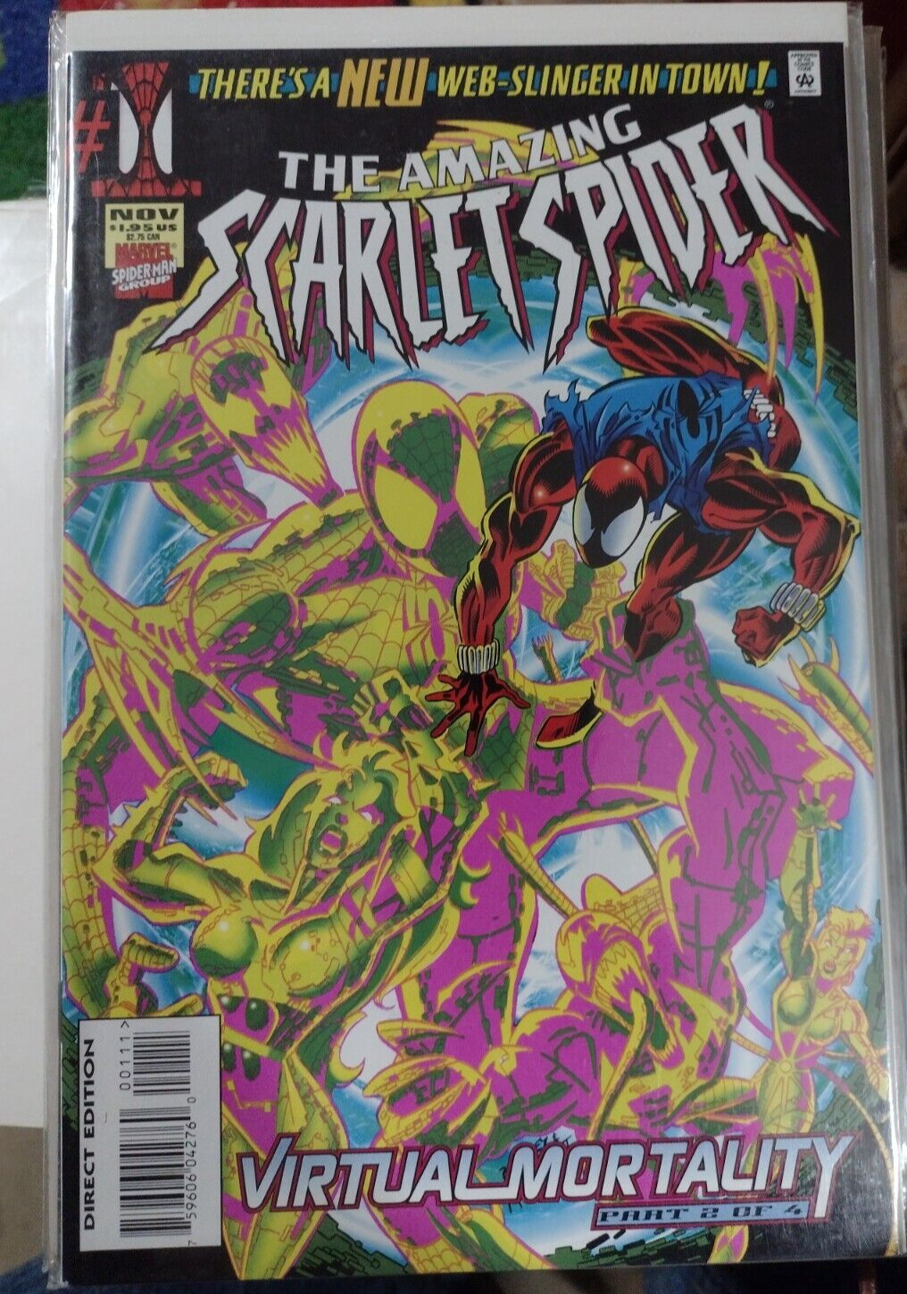 Amazing Scarlet Spider #1 1995 Marvel Bagley Variant BEN Reilly | Comic ...