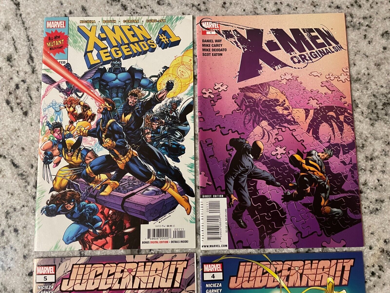 4 Marvel Comics Juggernaut # 4 5 + X-Men Original Sin 1 + Legends # 1 ...