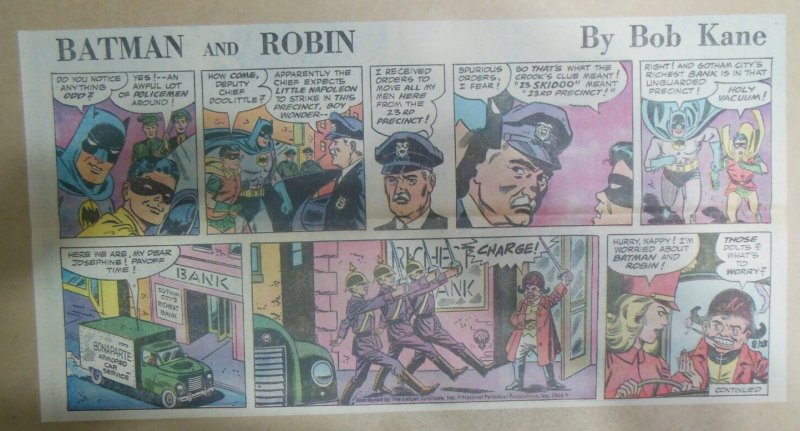 Batman Sunday by Bob Kane from 8/28/1966 Size: 7.5 x 15 inches Little ...
