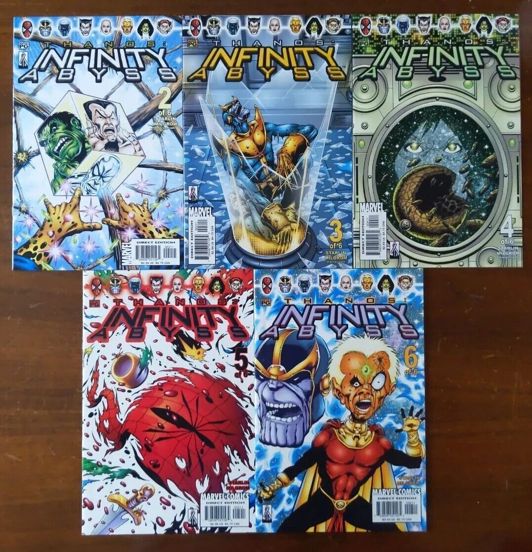 Infinity Abyss #2-6 - Lot! Thanos Adam Warlock Captain Marvel Dr Strange - 2002 | Comic Books ...