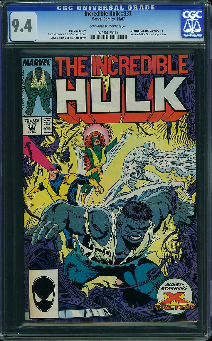 The Incredible Hulk #337 (1987) CGC 9.4 NM | Comic Books - Copper Age ...