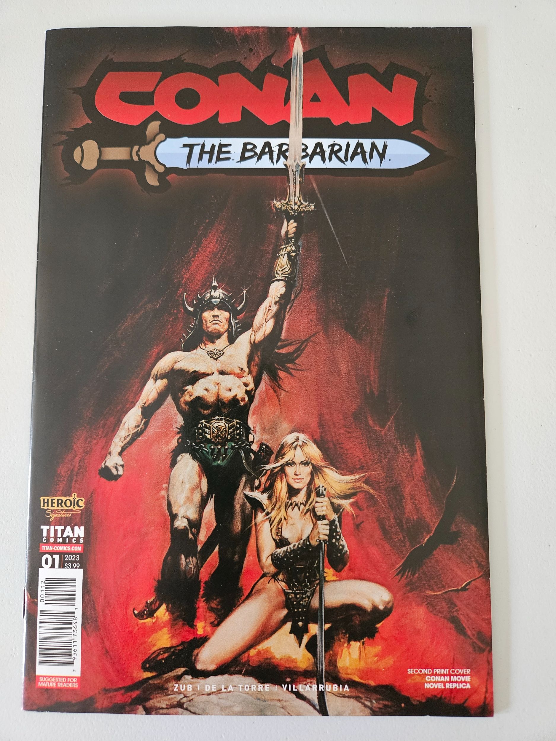 Conan the Barbarian 1 2nd Print Arnold Schwarzenegger Conan Movie ...