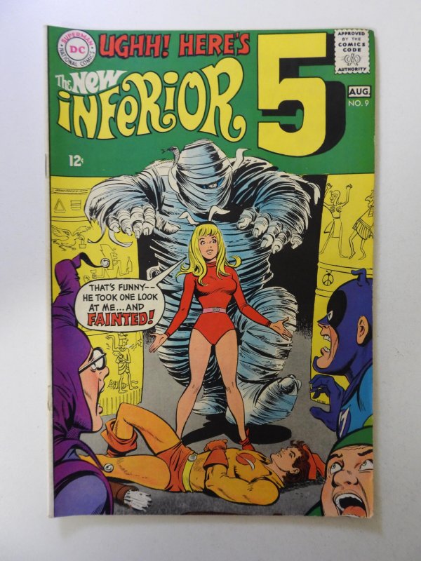 The Inferior Five #9 (1968) VG+ condition "bottom staple detached from ...