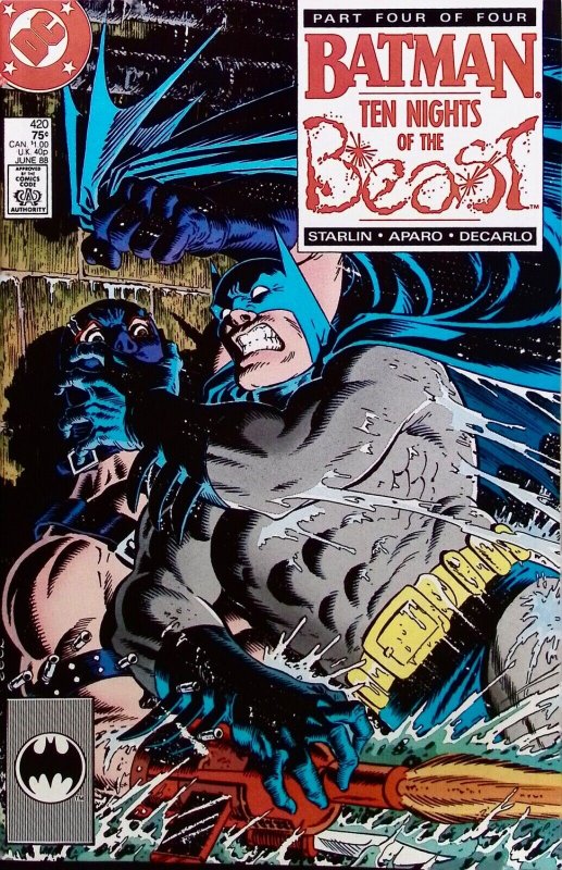 BATMAN Comic Issue 420 — Ten Nights of the Beast Jim Starlin — 1988 DC ...
