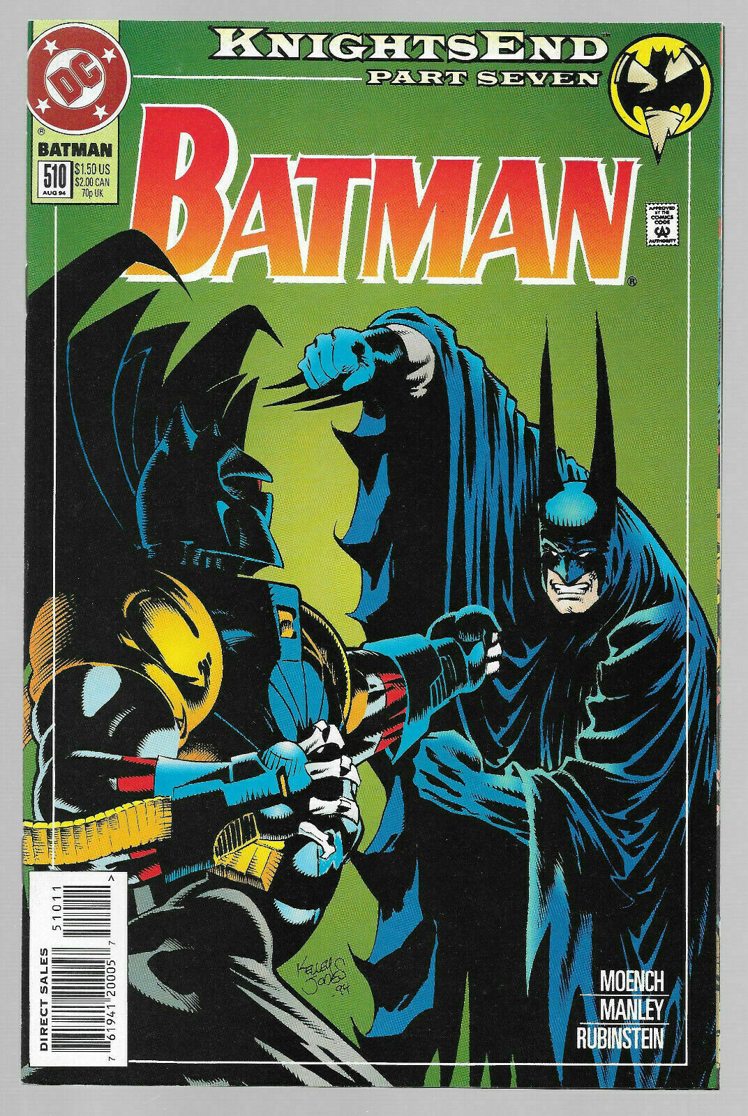 Batman #510 (08/1994) DC Comics Knights End Part 7: Return of the Bat ...