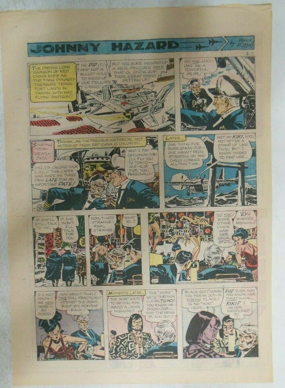 (51) Johnny Hazard Sunday Pages by Frank Robbins from 1971 Most Third/Tab Size ! | Comic Books ...