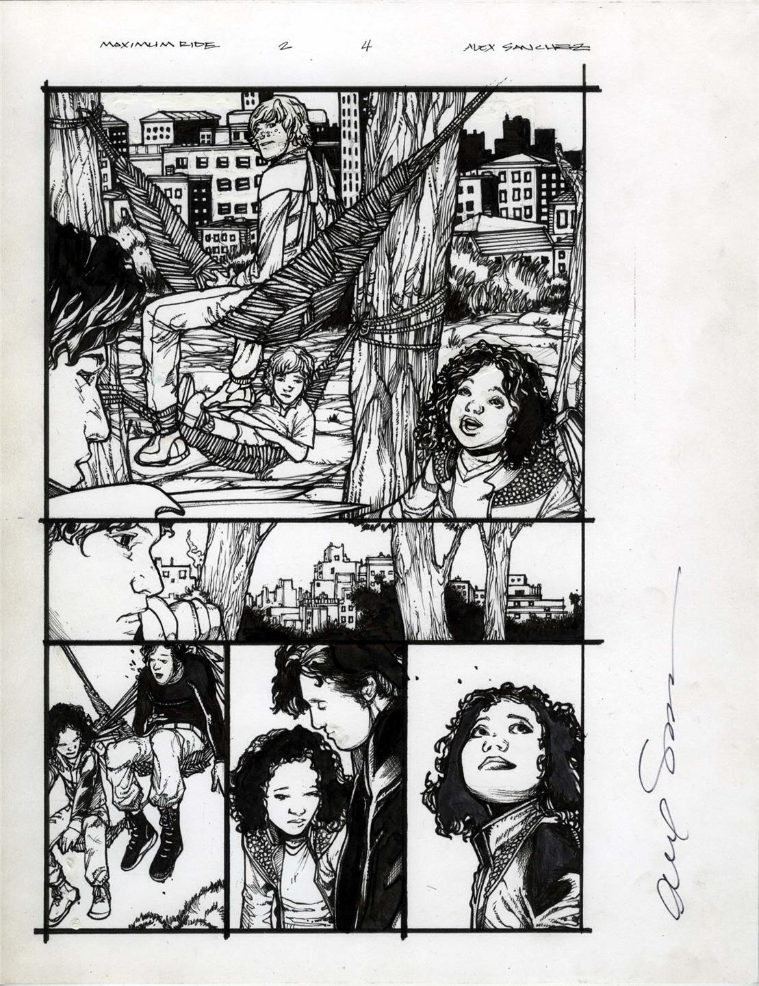 James Patterson Max Ride:First Flight #2 Pg 4 Alex Sanchez Original Art ...
