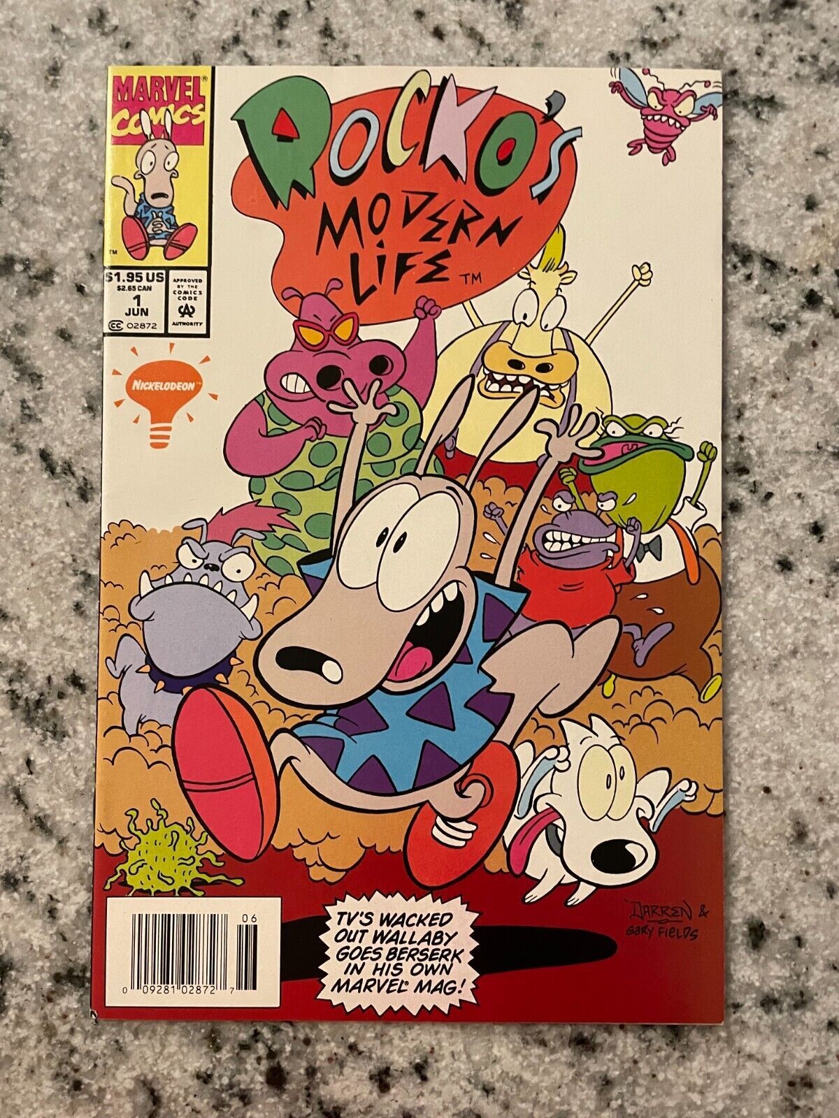 Rocko's Modern Life # 1 NM Marvel Comic Book Nickelodeon Cartoon Series ...