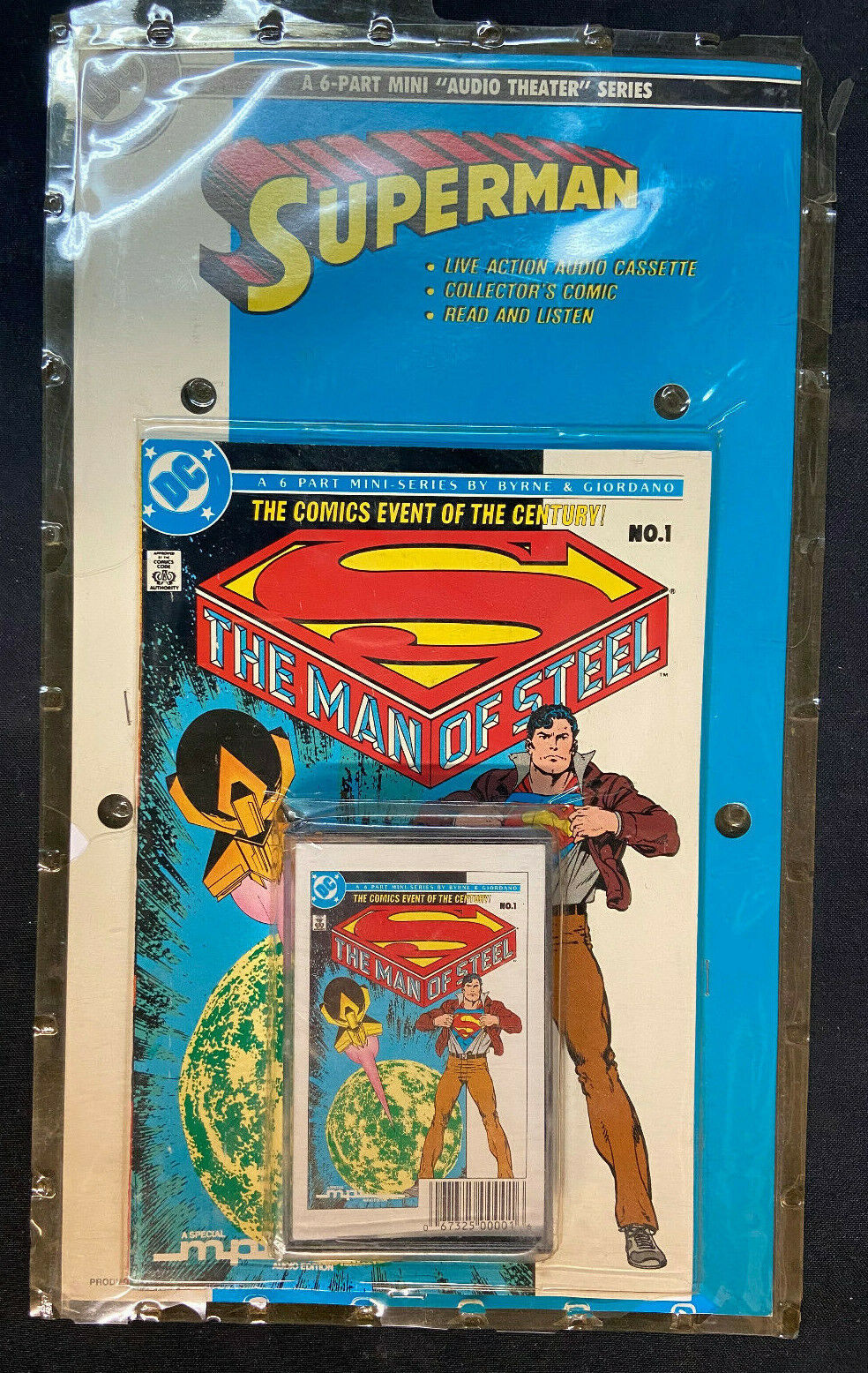 Superman the MAN of Steel #1 W/ "Audio Theater" Cassette John Byrne ...