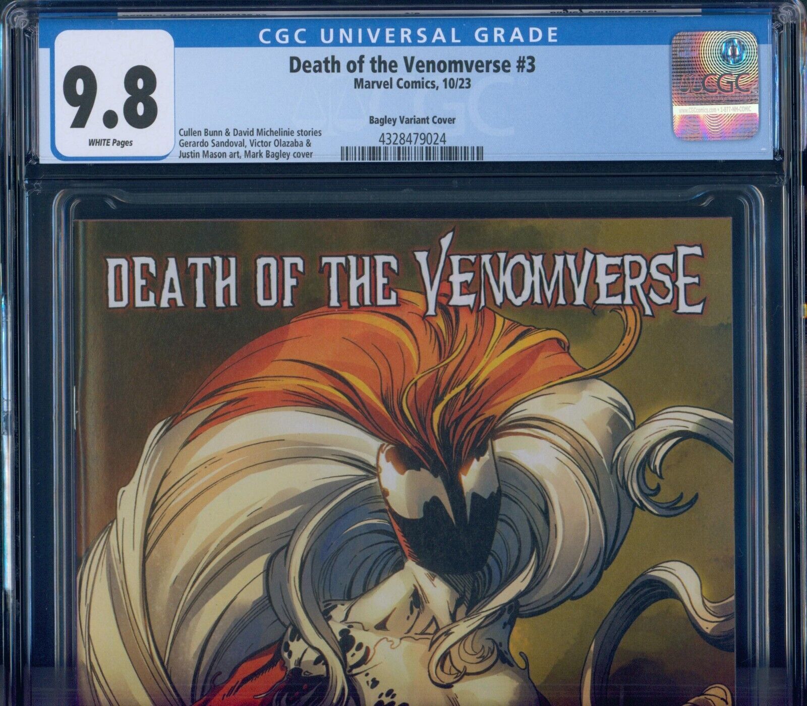 Death of the Venomverse #3 CGC 9.8 Mark Bagley Silence Variant Marvel ...