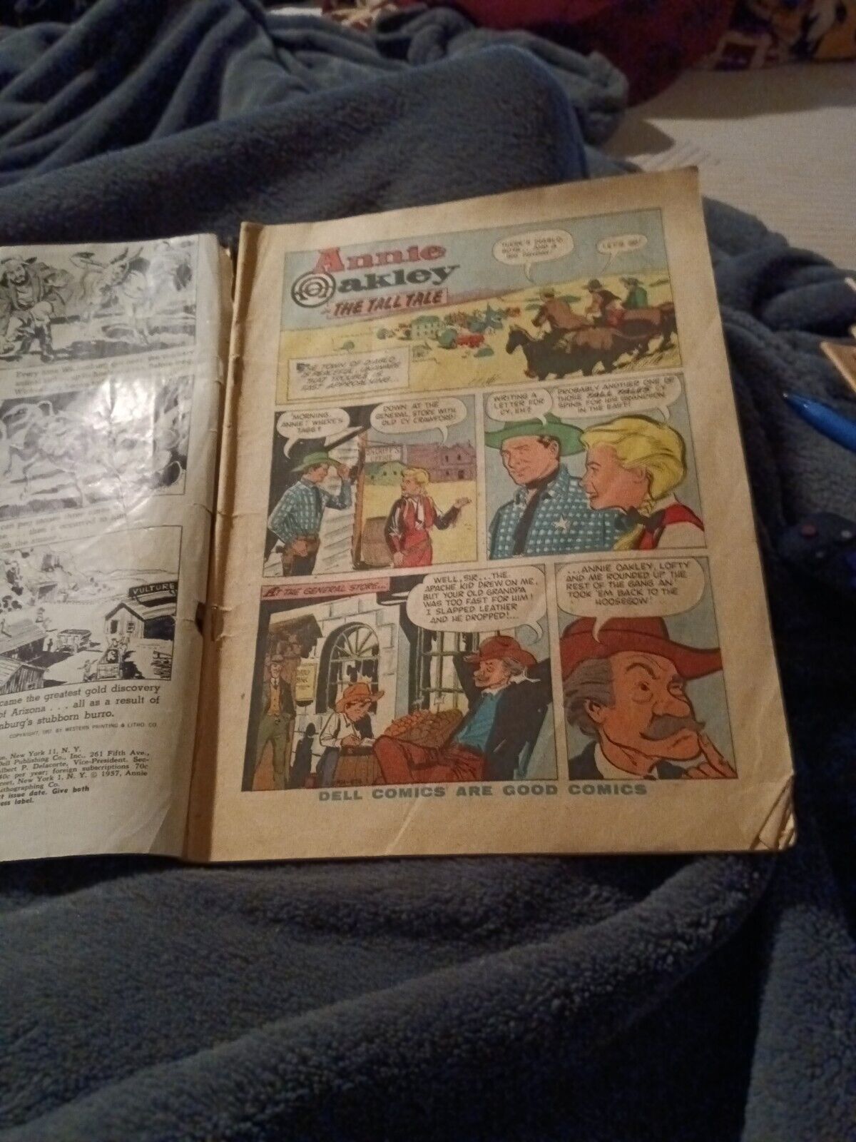 Annie Oakley and Tagg # 11 (Dell) DAN Spiegle Art - Gail Davis Photo ...