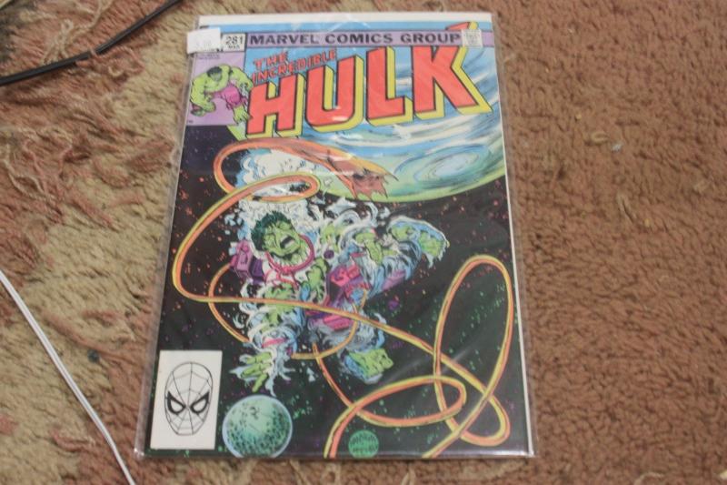 Incredible Hulk comic # 281 1983, Marvel leader rick jones in space+ ...