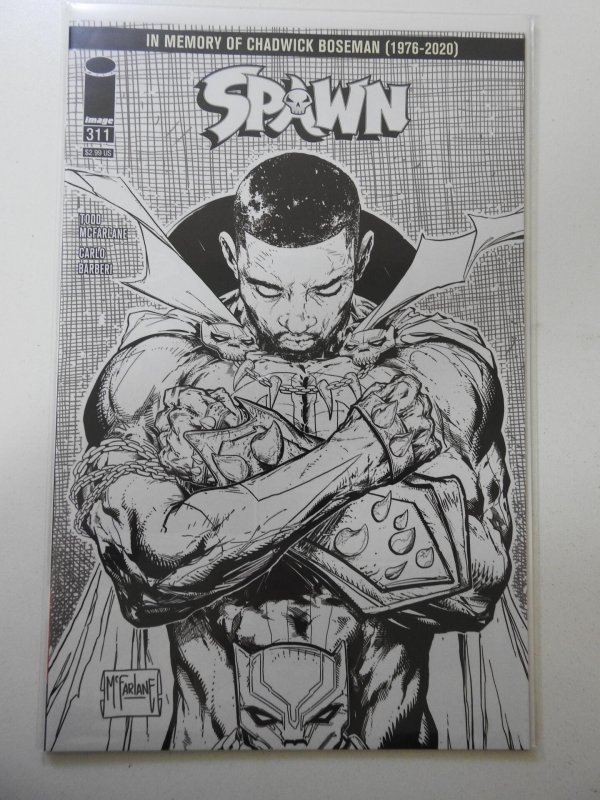 Spawn #311 Chadwick Boseman Black & White Memorial Variant | Comic ...