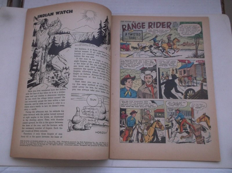 Dell: the Flying A'S Range Rider #4, Nice Photo Cover, 1954, FN+ (6.5 ...