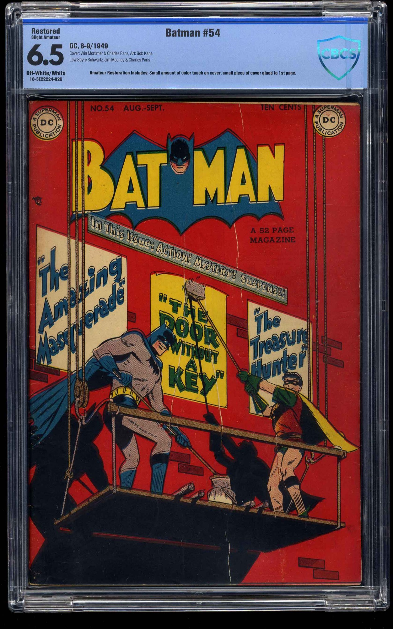 Batman #54 CBCS FN+ 6.5 Off White to White (Restored) | Comic Books ...