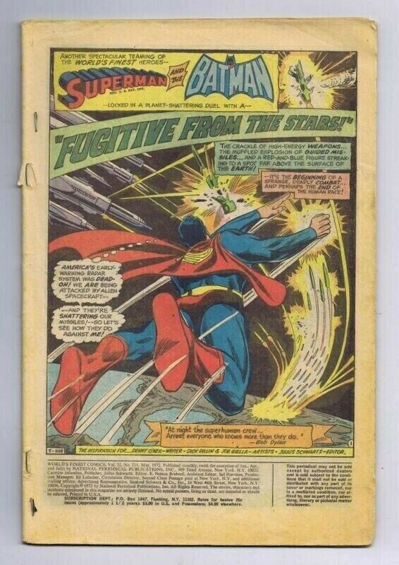 World's Finest #211 ORIGINAL Vintage 1972 DC Comics Superman Batman Neal Adams | Comic Books ...