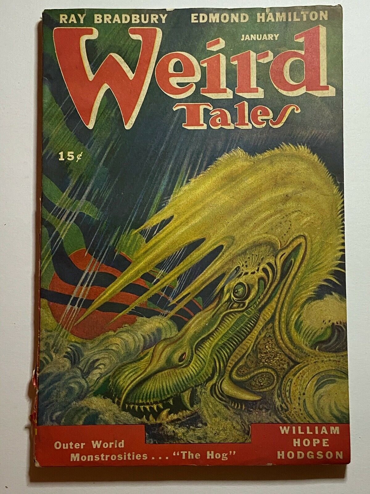 Weird Tales Jan 1947 AR Tilburne Cover HP Lovecraft Ray Bradbury Pulp ...