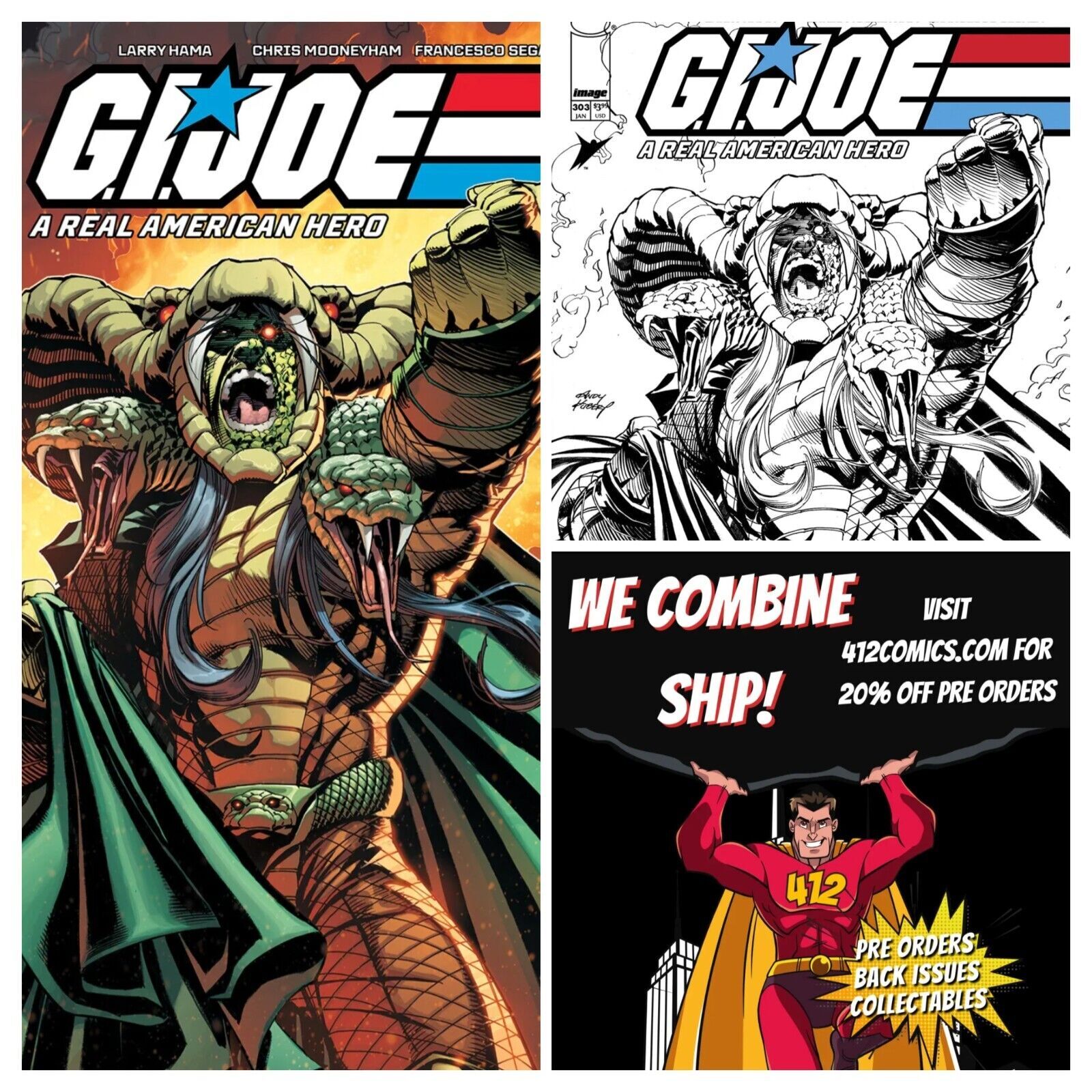 GI JOE a Real American Hero #303 2 Cover a & B SET *Presale 1/17/2024 ...