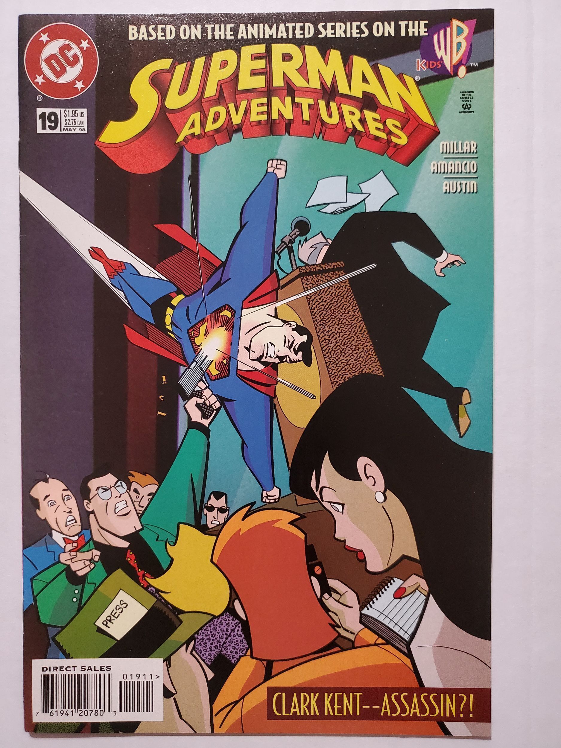 Superman Adventures #19 (1998) FN+ Based on The Animated Series on the ...
