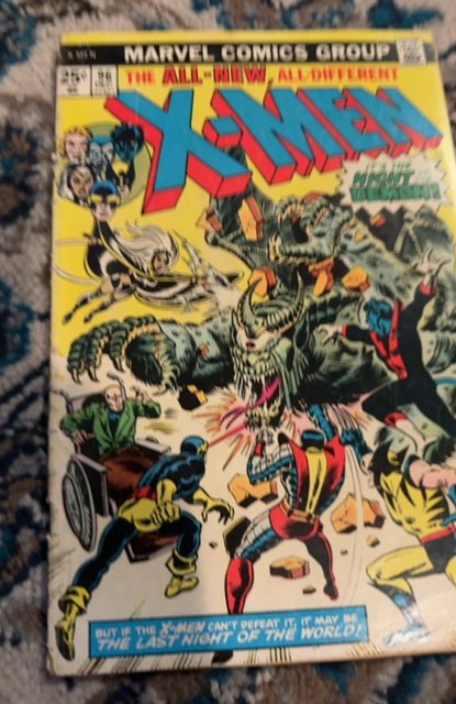 The X-Men #96 (1975)night of the demons - spine split 1 inch spine chip ...