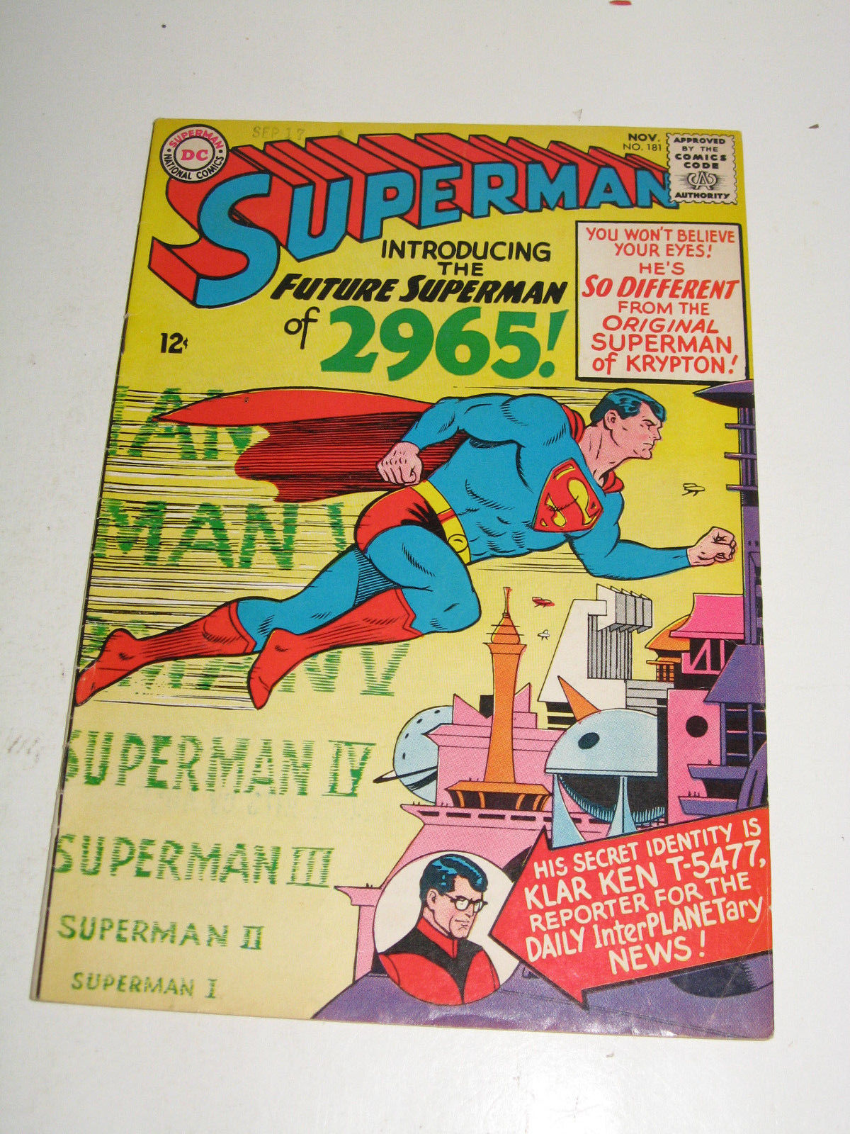 Superman #181 (Nov 1965, DC) - FN/VF Condition / HipComic