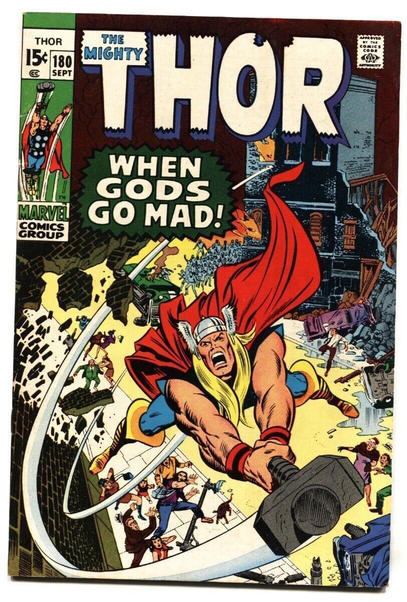 THOR #180 1970 MARVEL COMIC BOOK-Jack Kirby art vf | Comic Books ...