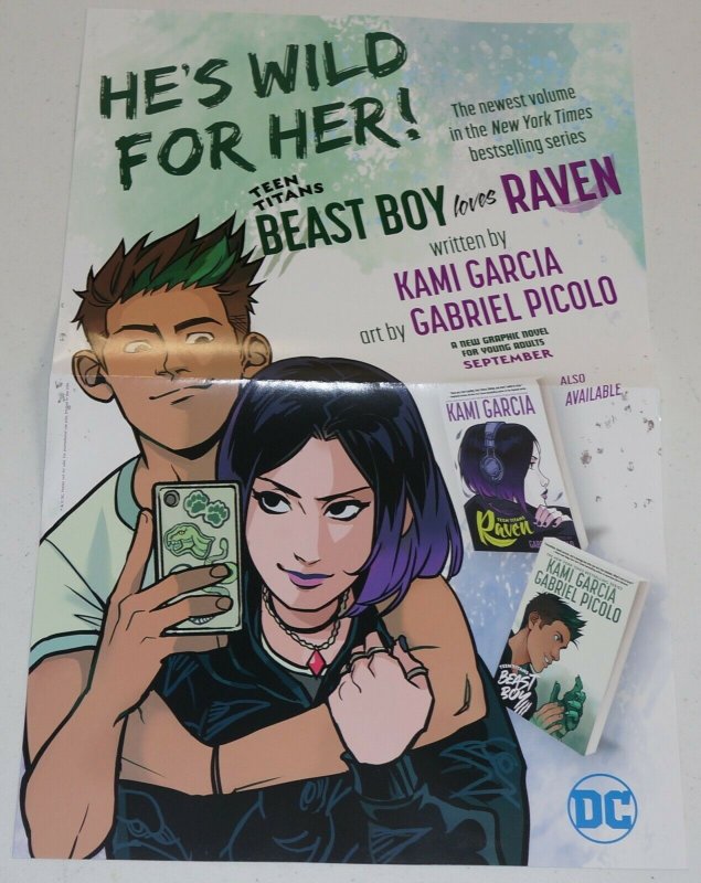 Teen Titans: Beast Boy Loves Raven 11" x 17" promo poster DC Gabriel ...