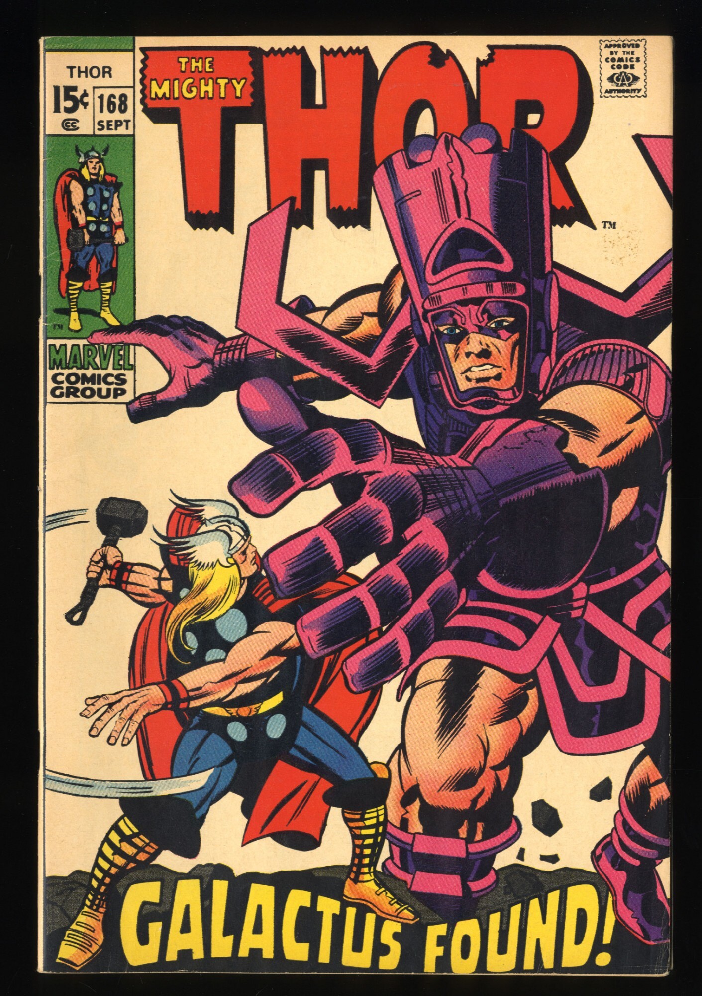 Thor #168 FN+ 6.5 Origin of Galactus! 1st Appearance Thermal Man ...