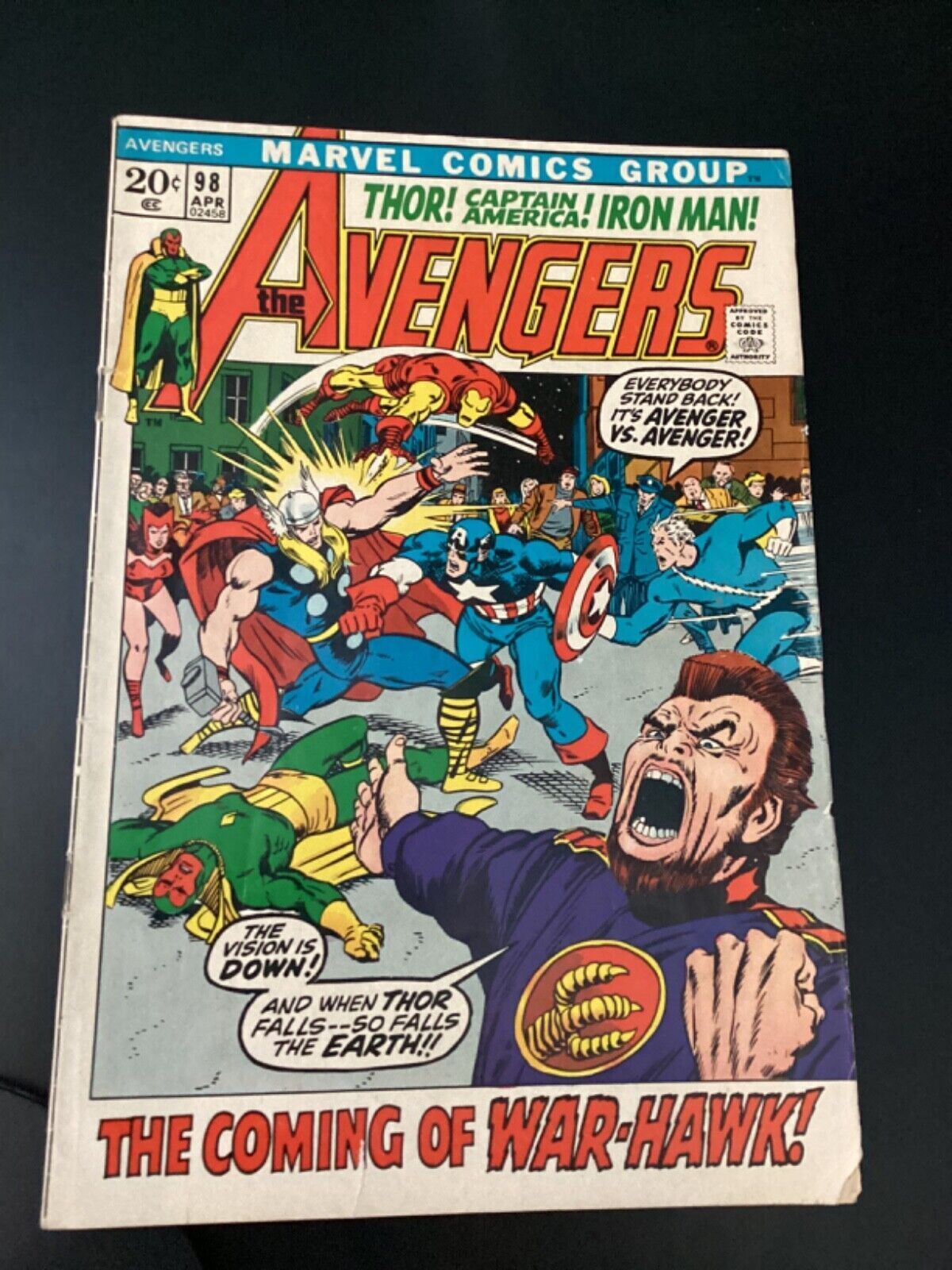 Marvel Comics, Avengers #98, 1972, Look! | Comic Books - Bronze Age ...