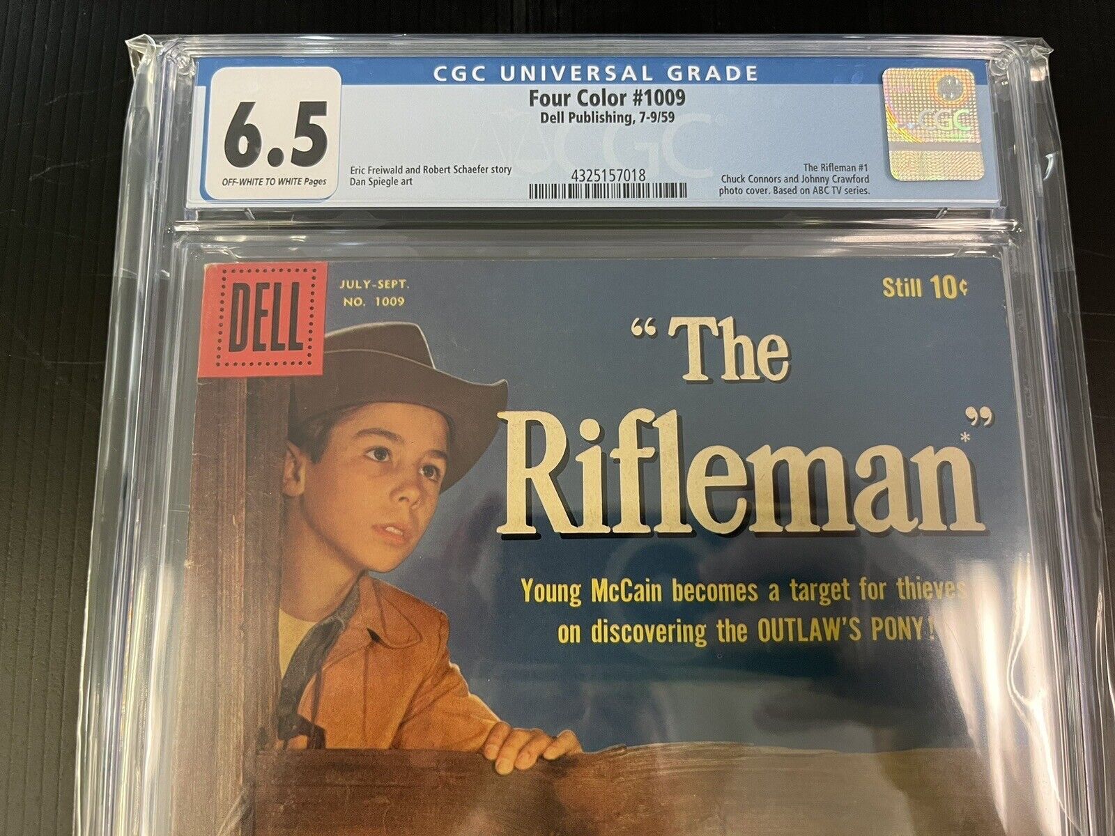 Four Color #1009 the Rifleman Dell CGC 6.5 Chuck Conners Johnny ...