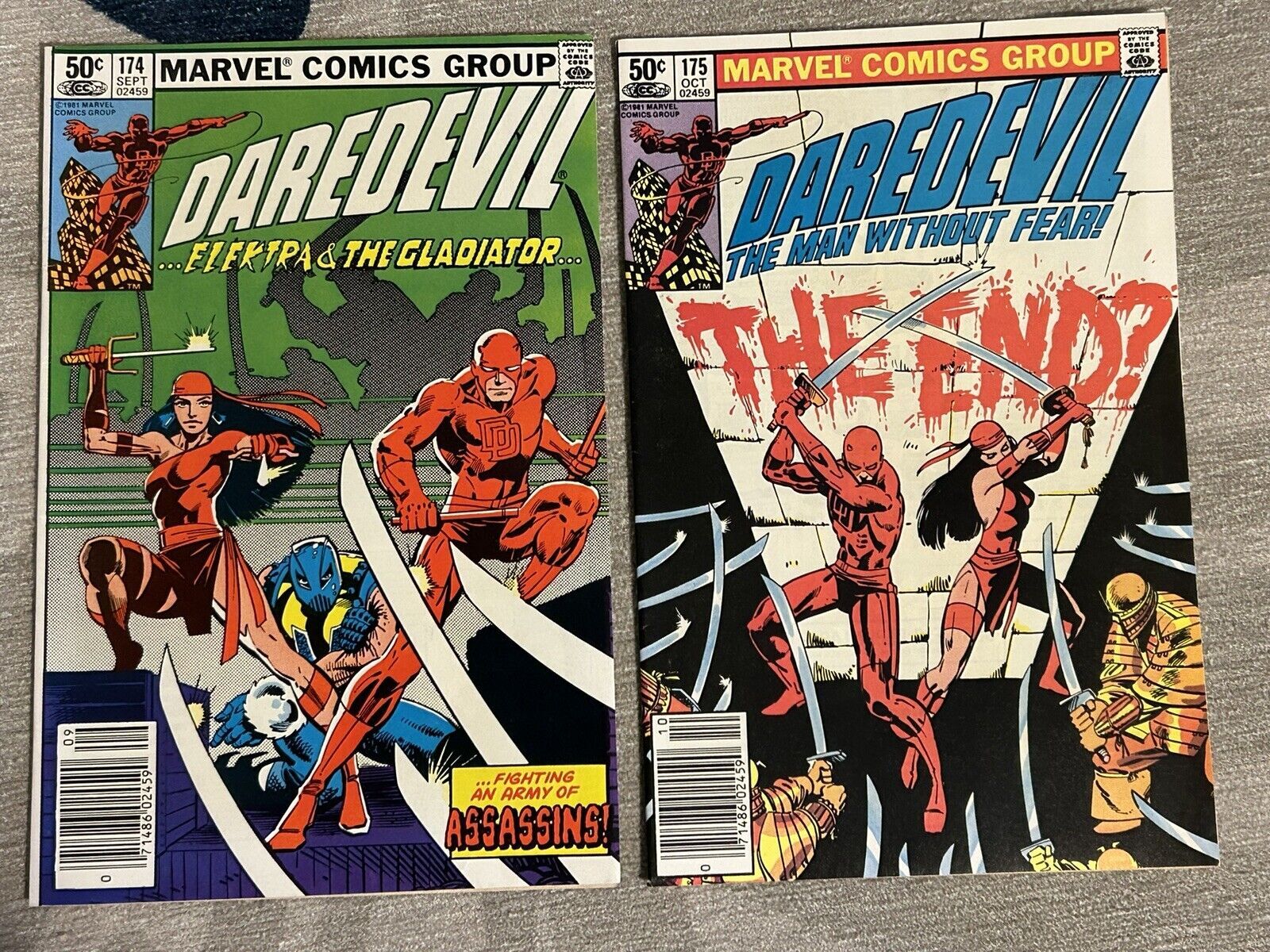 Daredevil 174, 175 KEY 1st App The HAND FRANK MILLER ART MCU Disney+ ...