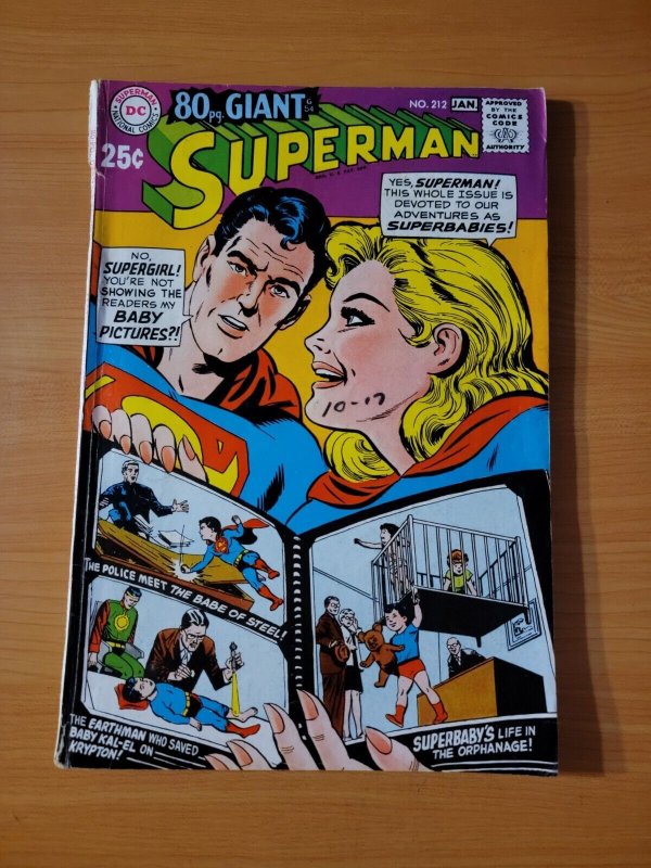 Superman #212 ~ VERY GOOD - FINE FN ~ 1968 DC Comics | Comic Books ...