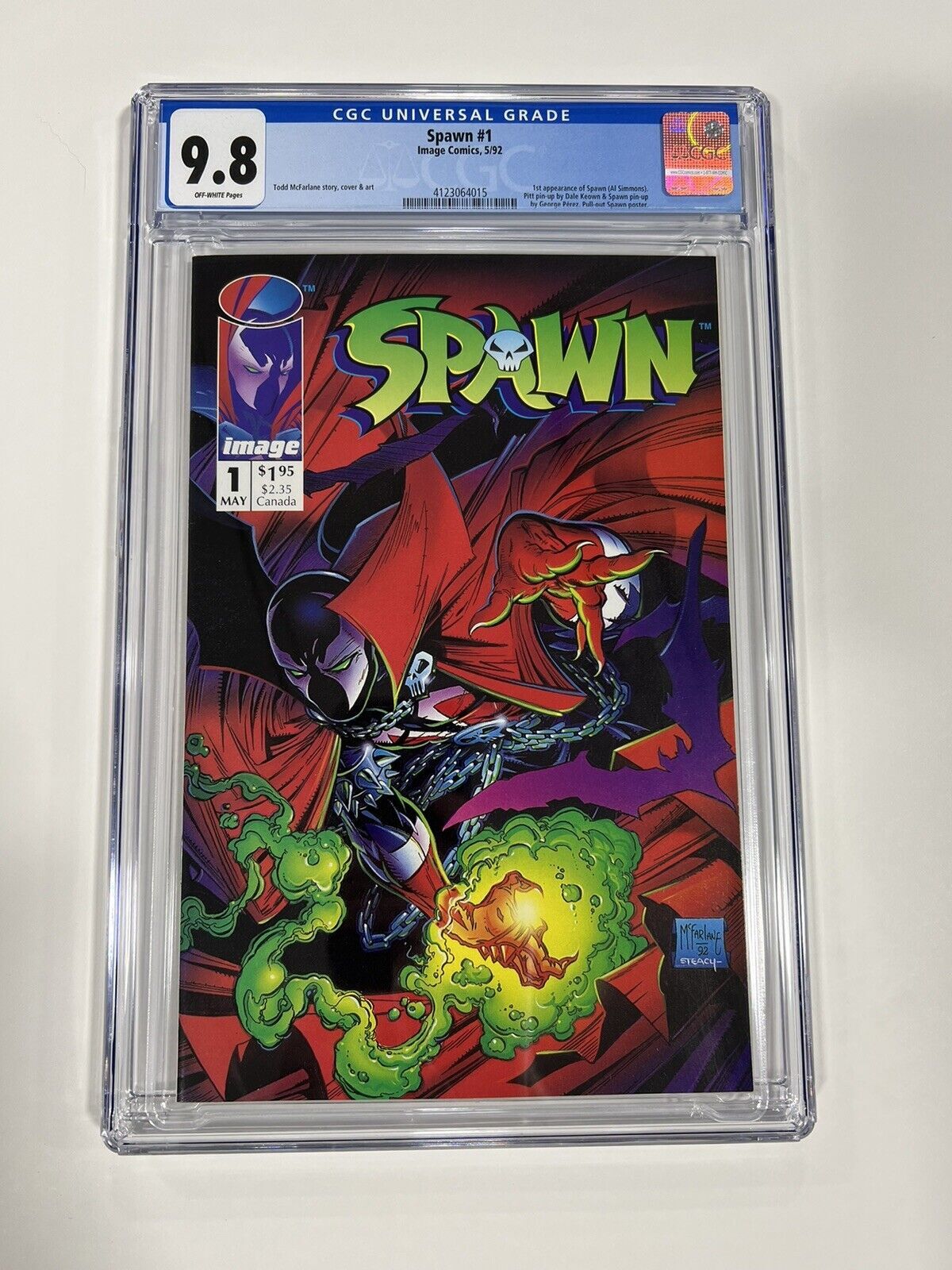 Spawn 1 CGC 9.8 OW Pages Image 1992 | Comic Books - Modern Age, Image ...