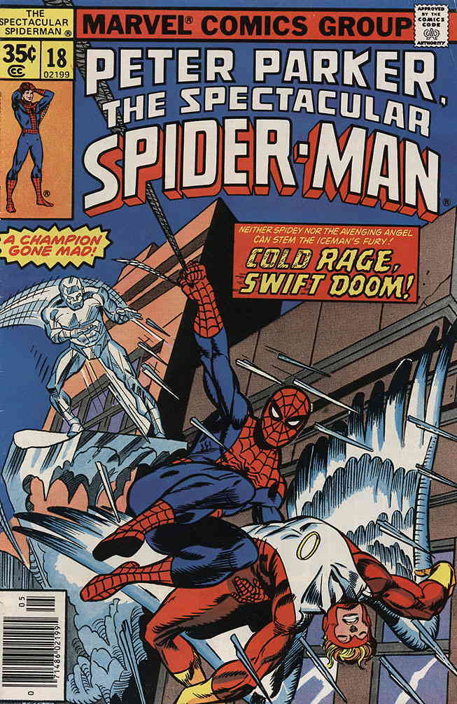 Spectacular Spider-Man, The #18 FN ; Marvel | the Angel Iceman | Comic ...