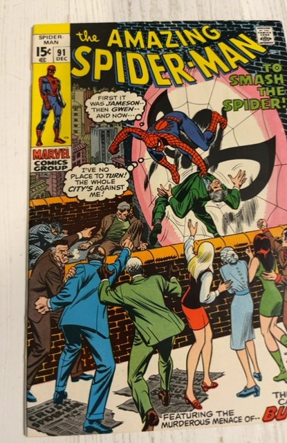 The Amazing Spider-Man #91 (1970)death of Mr Stacy to smash a spider ...