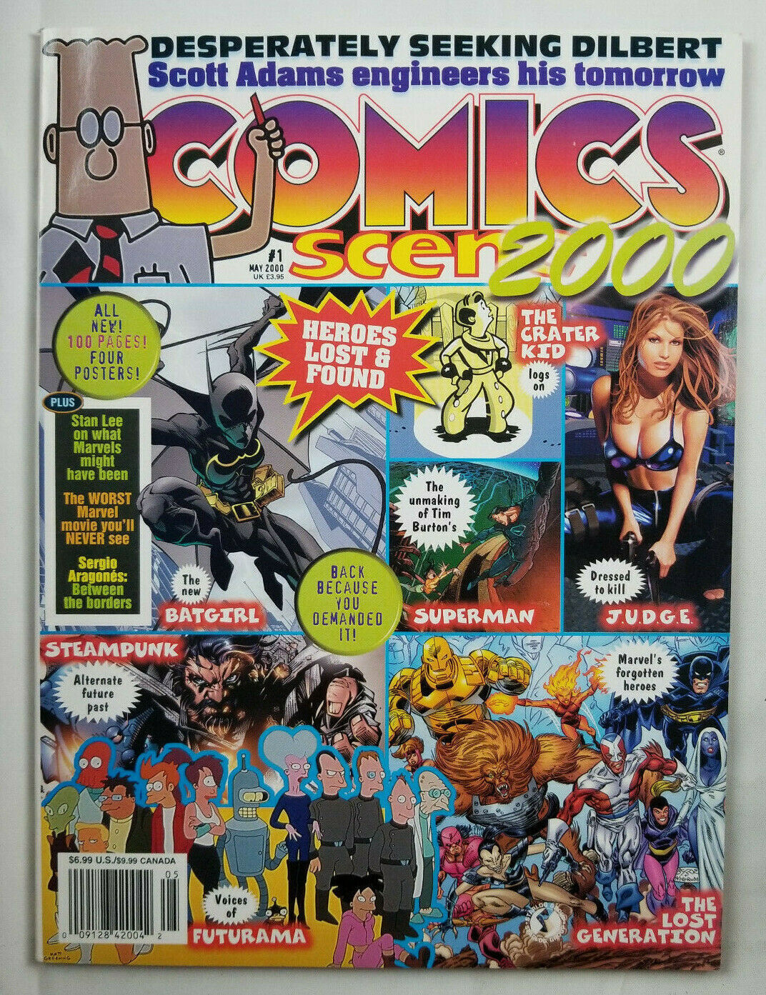Comics Scene 2000 #1 Magazine Dilbert - Futurama - Steampunk - Superman ...