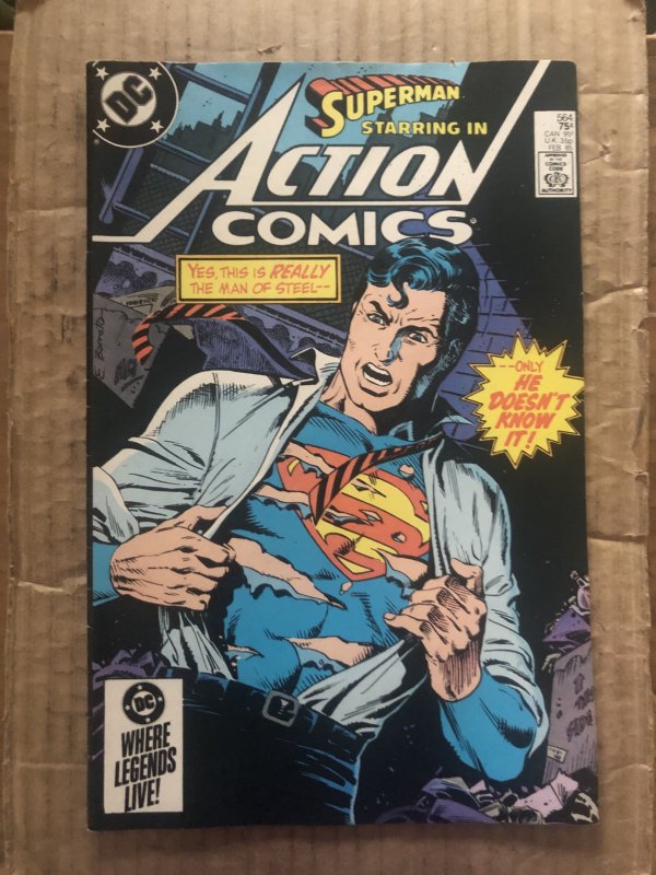 Action Comics #564 Direct Edition (1985) | Comic Books - Copper Age, DC ...