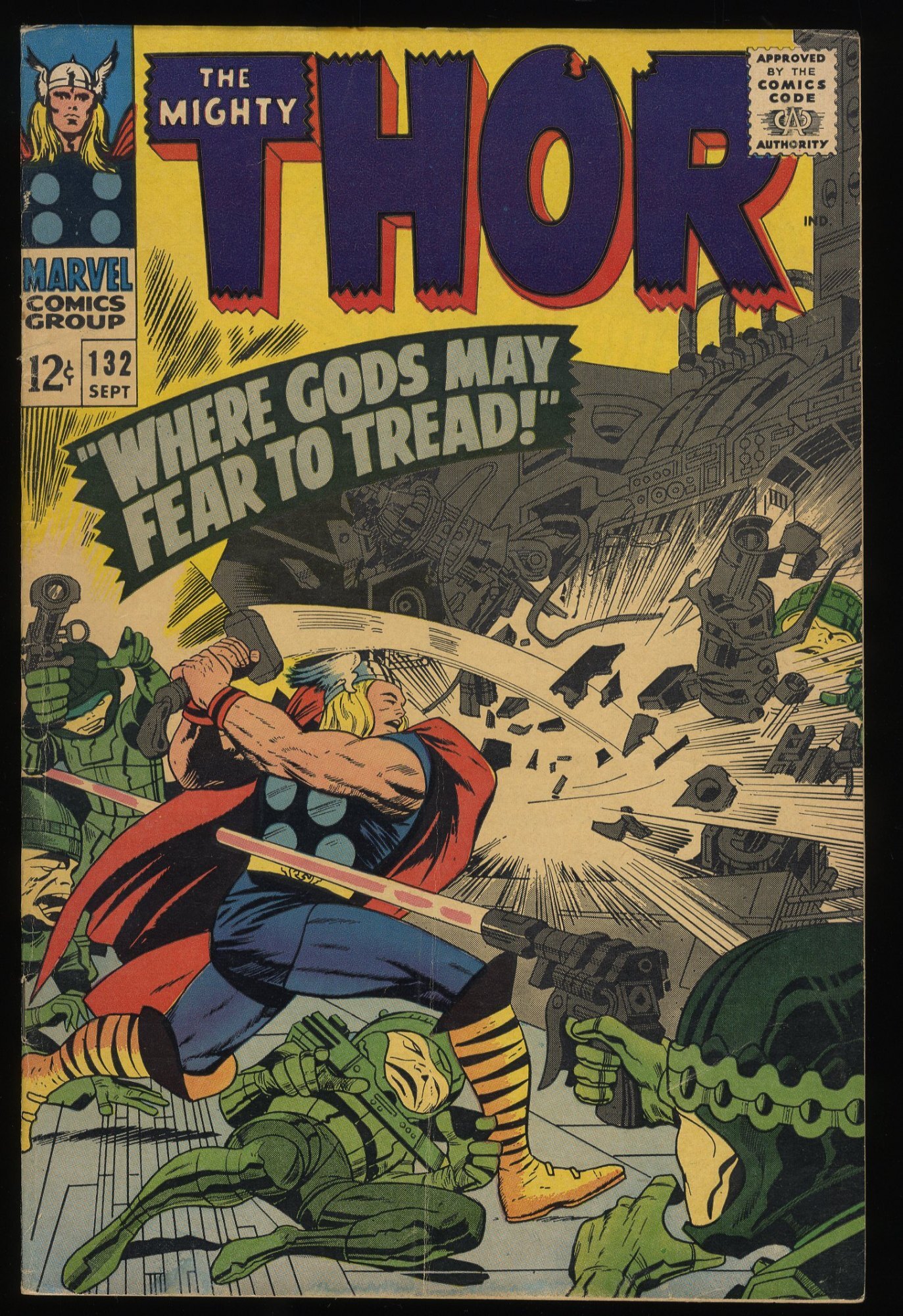 Thor #132 FN- 5.5 1st Appearance Ego The Living Planet! Jack Kirby Stan ...