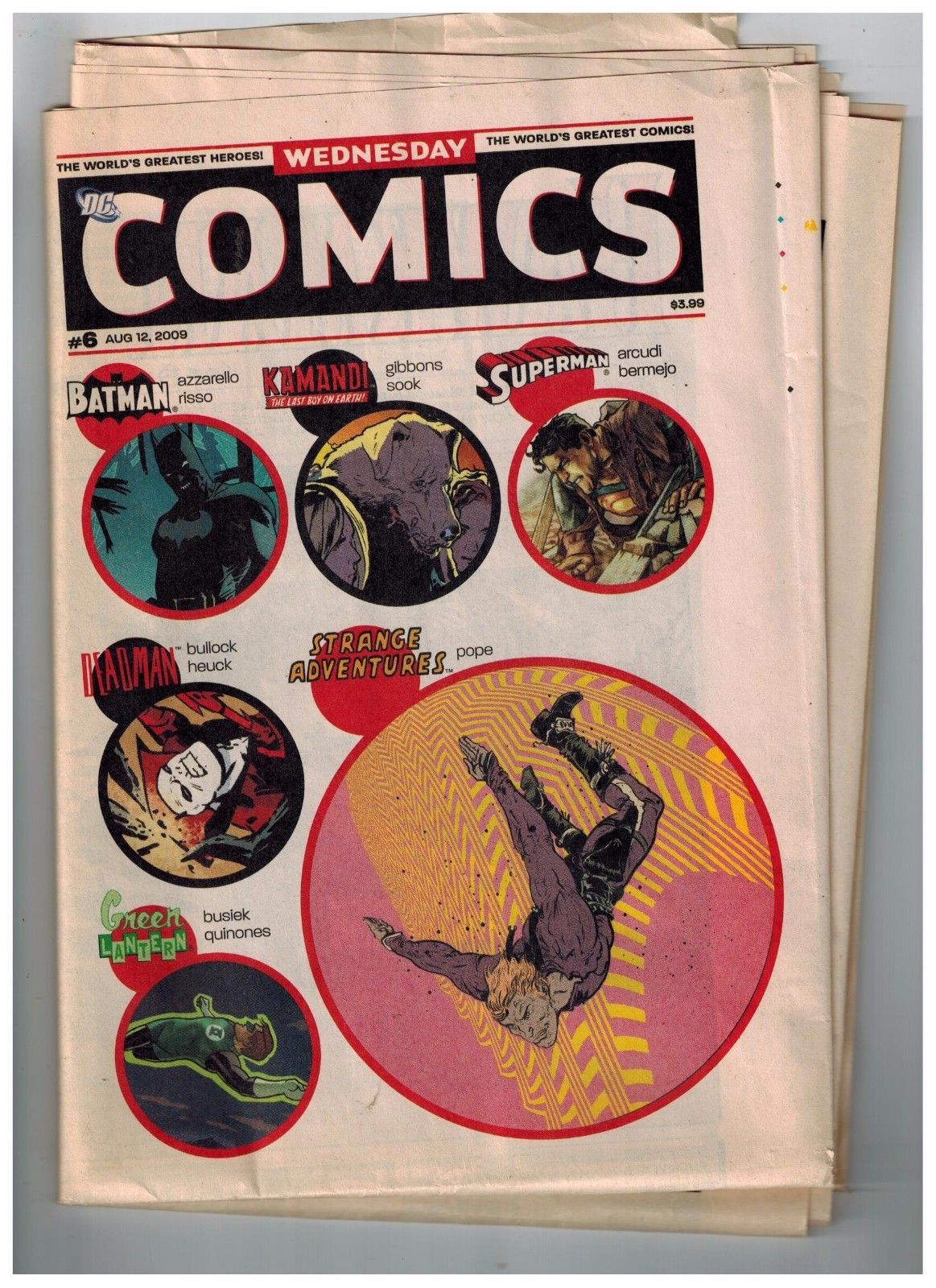 Wednesday Comics # 6 2009 DC Comics Newspaper Superman Batman Green ...