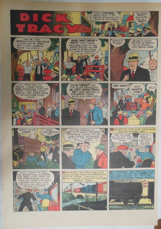 Dick Tracy Sunday Page by Chester Gould from 9/4/1938 Large Full Page ...