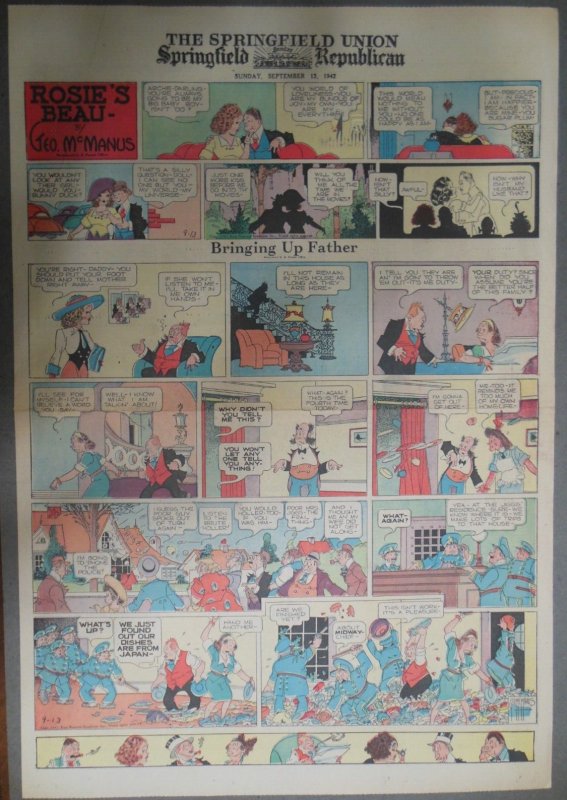 Bringing Up Father Sunday by George McManus from 9/13/1942 Full Page ...